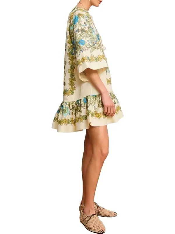 ALEMAIS Sophia Drop-waist Mini Dress - Multi
