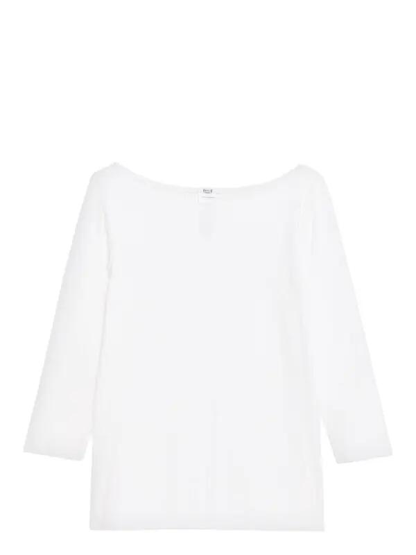 Wolford Cordoba Boatneck Stretch Cotton Top - White