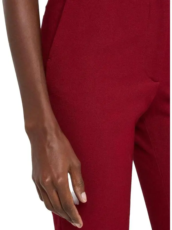 JOSEPH Coleman Cropped Slim Gabardine Pants - Ruby