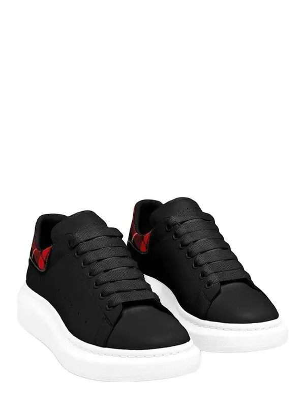 Alexander McQueen Apos;s Oversized Leather Low-top Sneakers - Black/mult