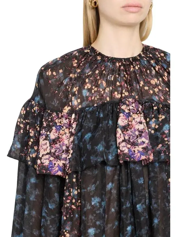 Ulla Johnson Lune Floral Silk Mini Dress - Eclipse