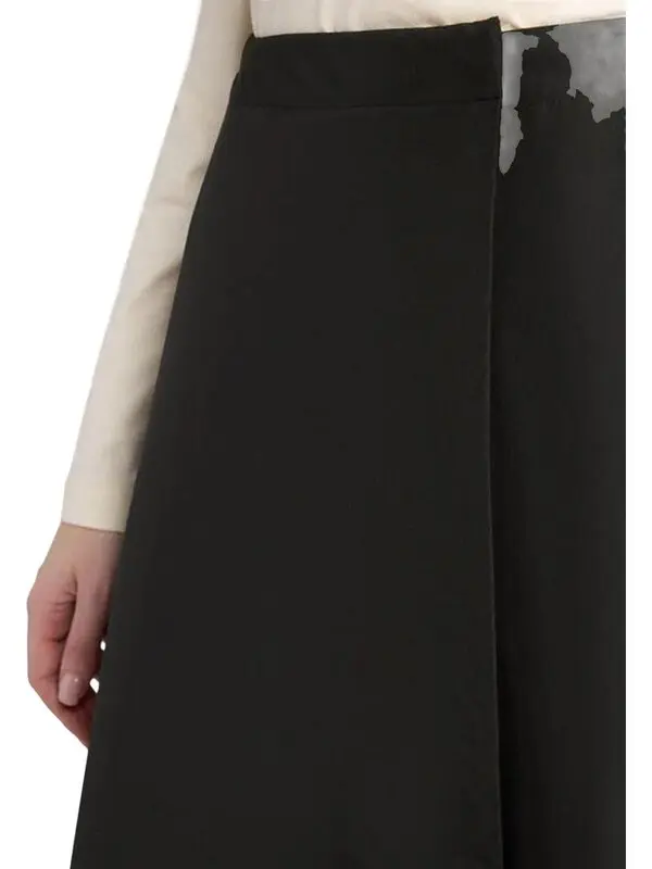 Moncler Full A-line Midi Skirt - Black