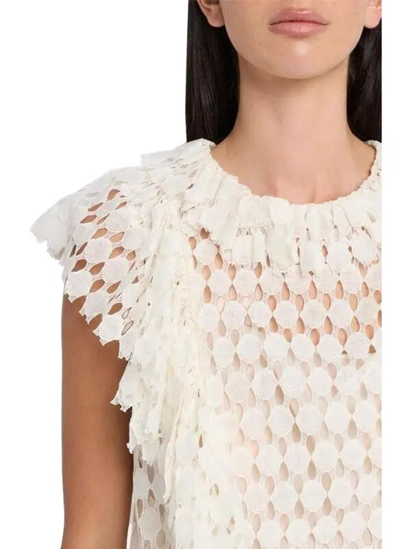 Ulla Johnson Daevy Lace Top - Chalk