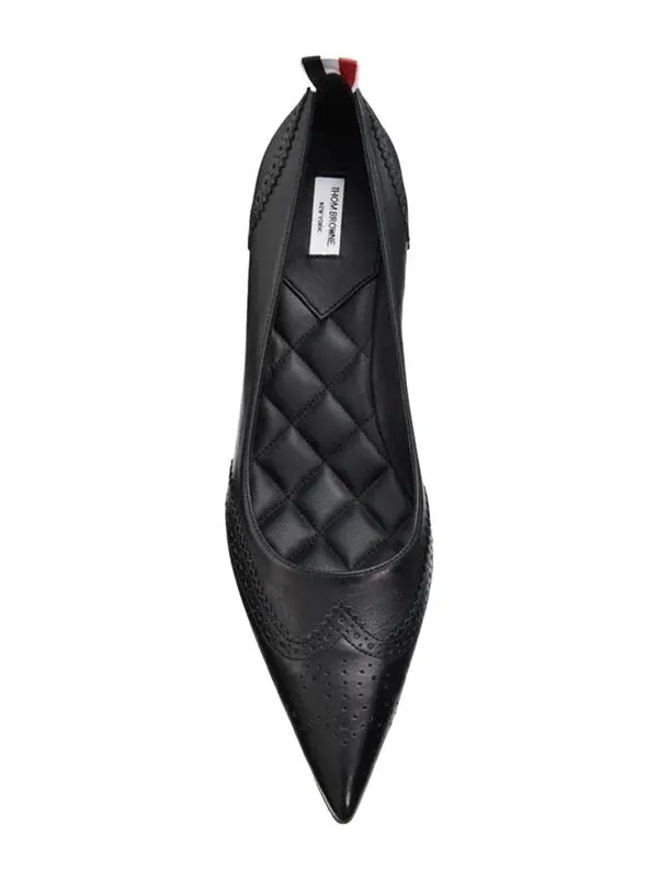 Thom Browne 50mm Wingtip Leather Pumps - Black