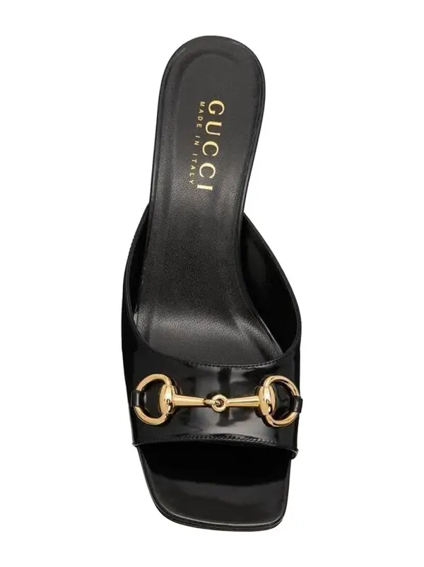 Gucci 55mm Signora Leather Mules - Black