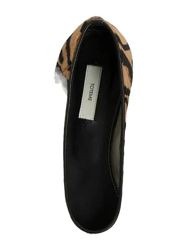 TOTEME Printed Pony Hair Ballerina Flats - Tiger