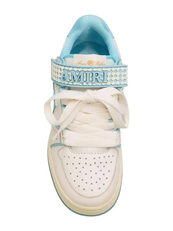 Amiri Apos;s Ma Skyline Mesh And Leather Low-top Sneakers - Blue