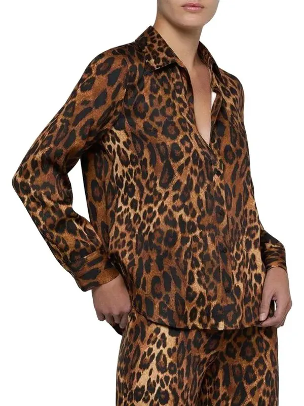 L & APOS;AGENCE Ellery Printed Blouse - Tan Multi