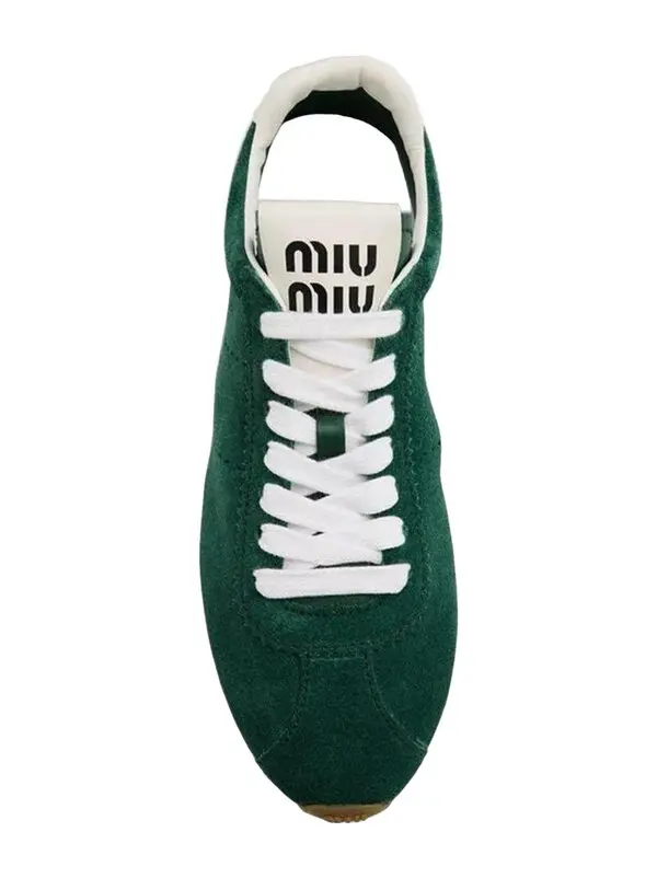 Miu Miu Suede Bicolor Retro Trainer Sneakers - Oleandro