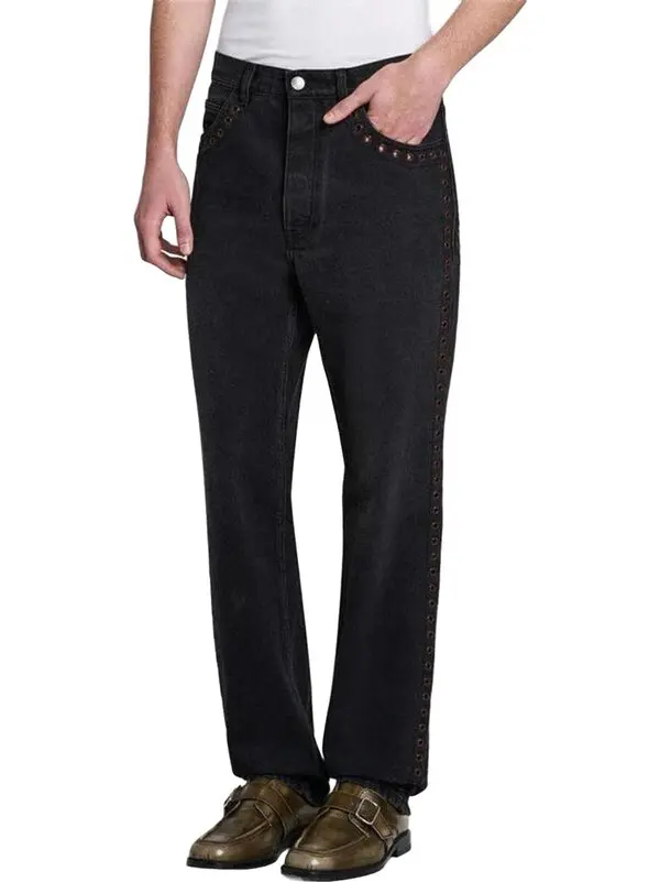 Marni Grommet-trimmed Straight-leg Jeans - Multi