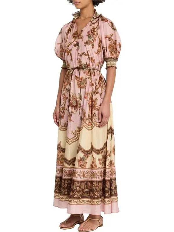 Zimmermann Aster Billow Maxi Dress - Mauve Jaco