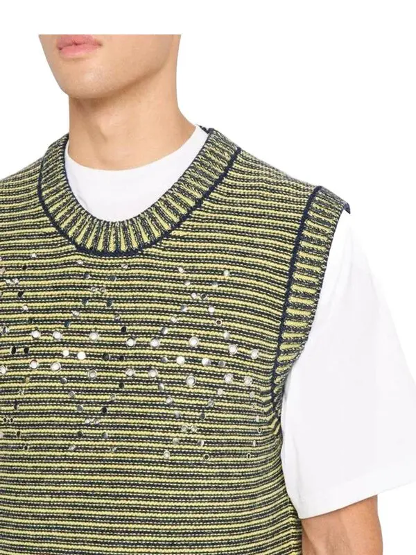 Marni Apos;s Eyelet-trim Sweater Vest - Deep/blue