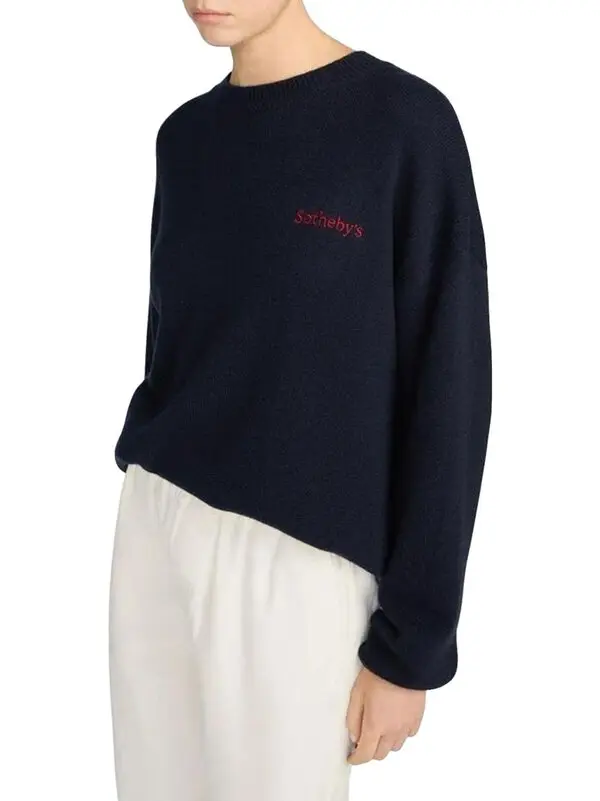 FRAME X Sotheby & Apos;s Cashmere Sweater - Navy