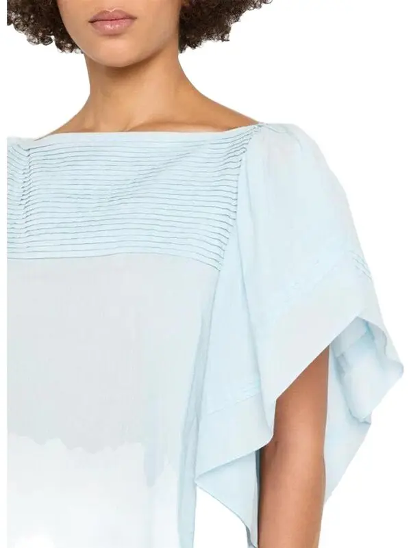Ulla Johnson Lu Short-sleeve Ruffle Top - Adriatic