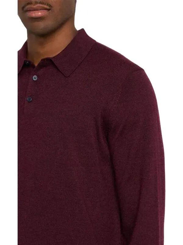 Simkhai Apos;s Reynolds Wool Long-sleeve Polo Shirt - Fig