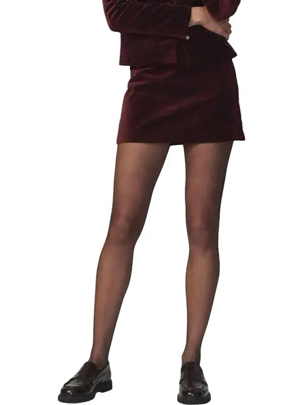 JOE & APOS;S JEANS The Velveteen Mini Skirt - Cabernet