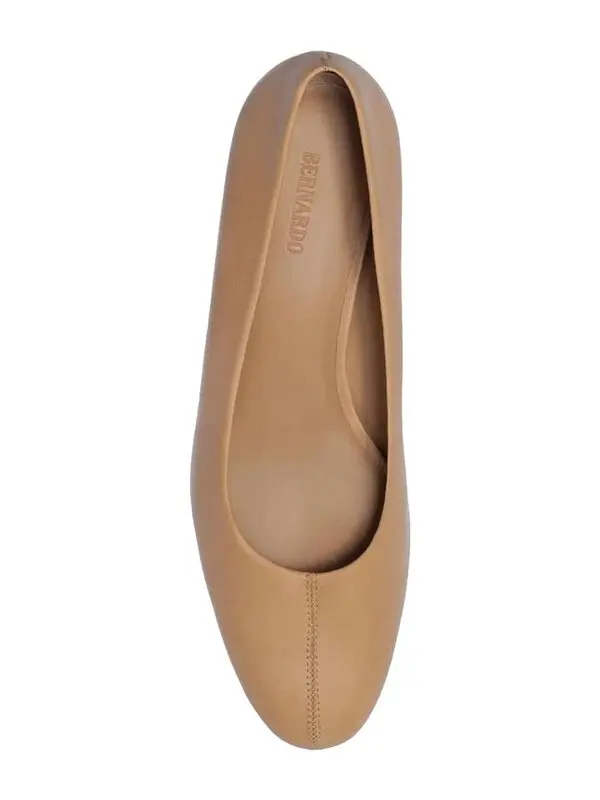 Bernardo 55mm Nero Leather Pumps - Dune