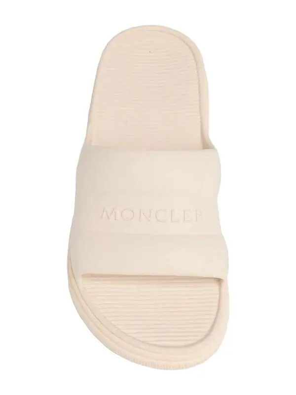 Moncler Altive Logo Slide Sandals - Tapioca