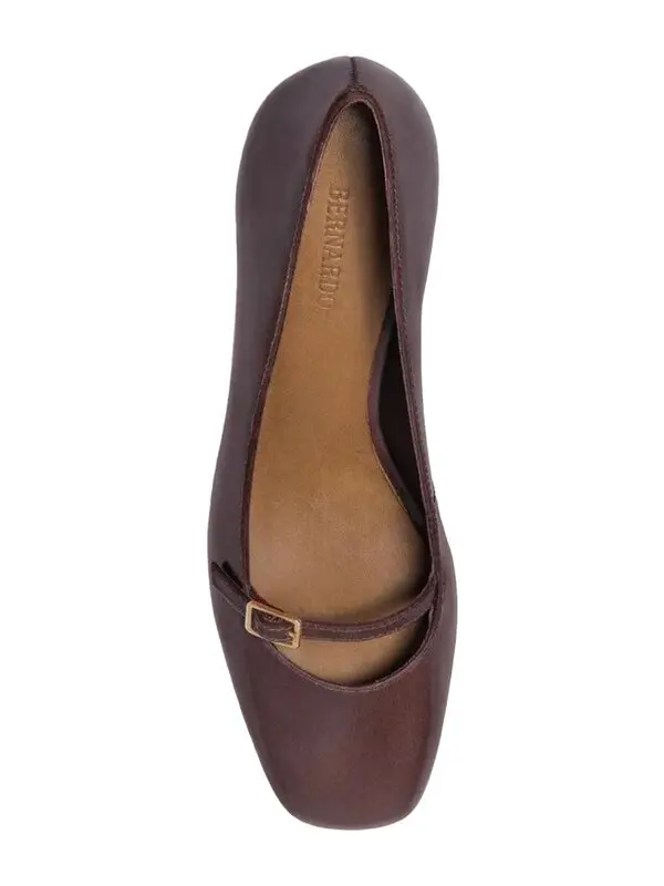 Bernardo 50mm Amelie Leather Mary Jane Pumps - Dark Choco