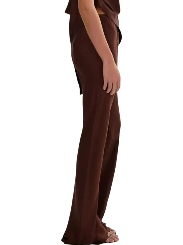 LAMARQUE Emile Straight-leg Satin Pants - Brown