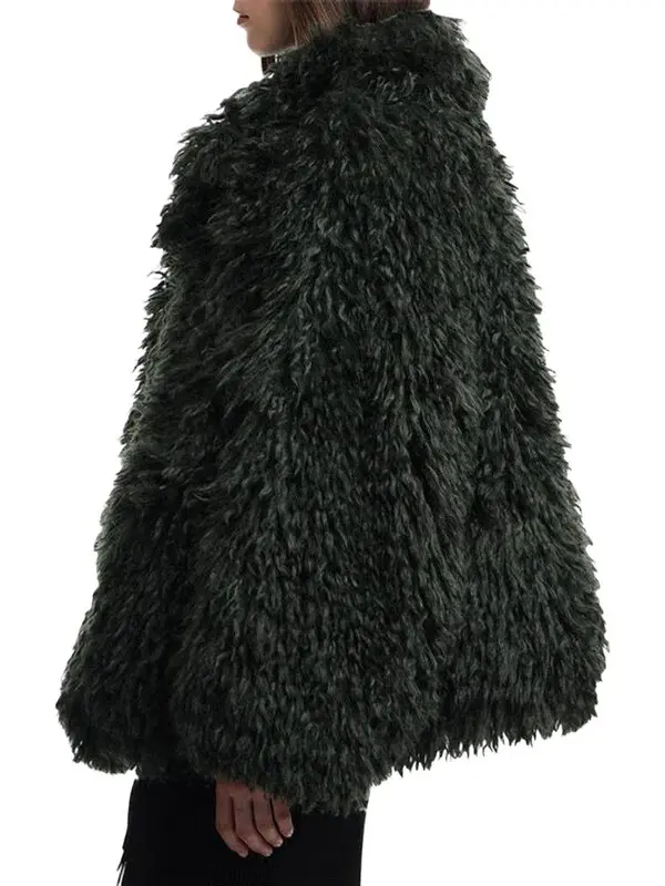Emporio Armani Faux-fur Blouson Jacket - Solid Dark
