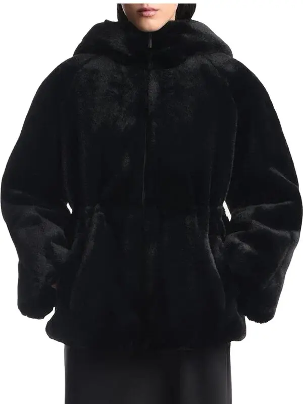 Emporio Armani Faux-fur Caban Coat - Multi