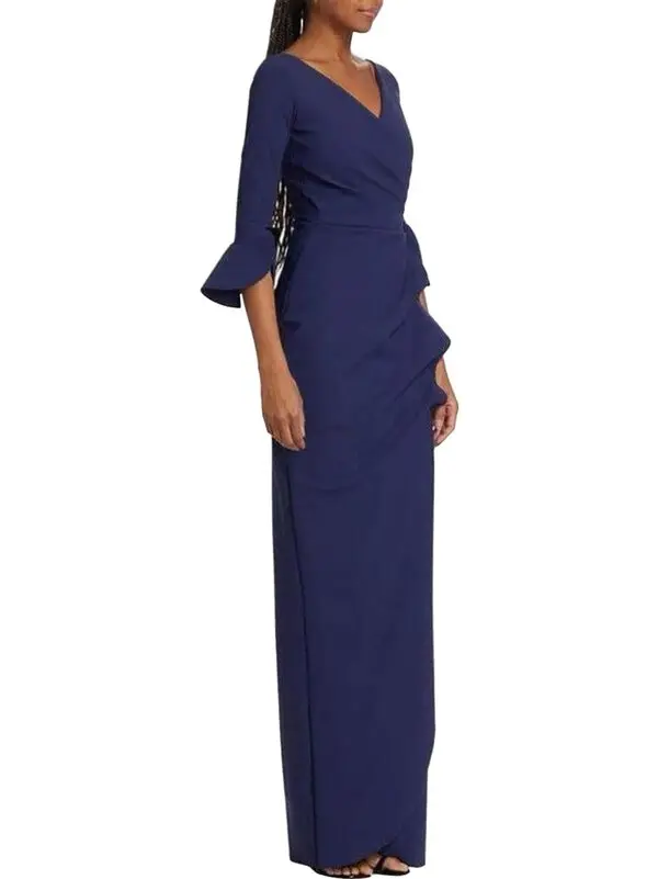 Chiara Boni La Petite Robe Zalfa Ruched Column Gown - Iris