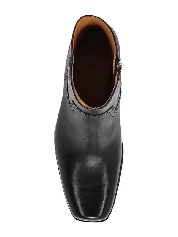 THE FRYE COMPANY Shiloh Soft Leather Zip Booties - Black - St