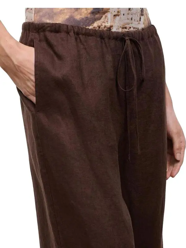 Staud Mateo Linen Crop Pants - Root