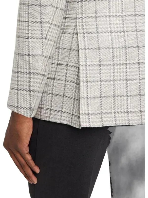 Kiton Apos;s Plaid Wool And Cashmere Sport Coat - Medium Gre