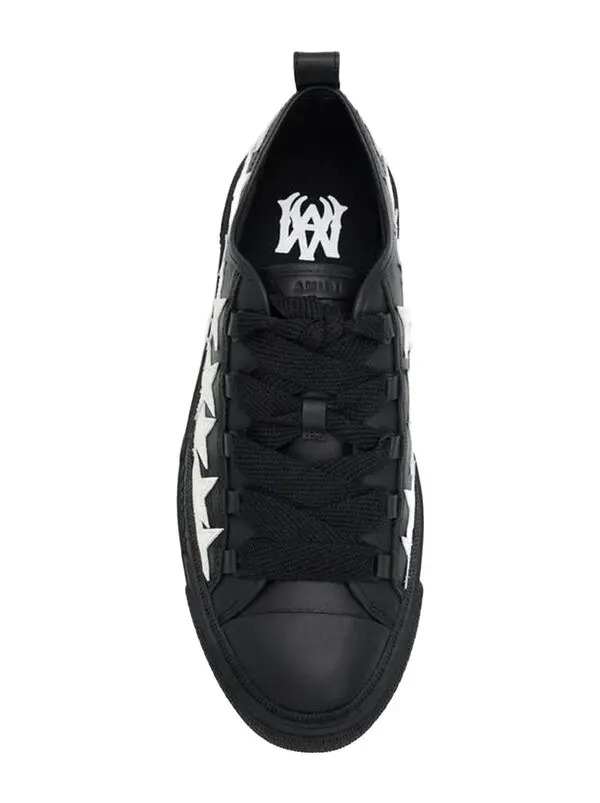 Amiri Apos;s Stars Court Leather Low-top Sneakers - Black