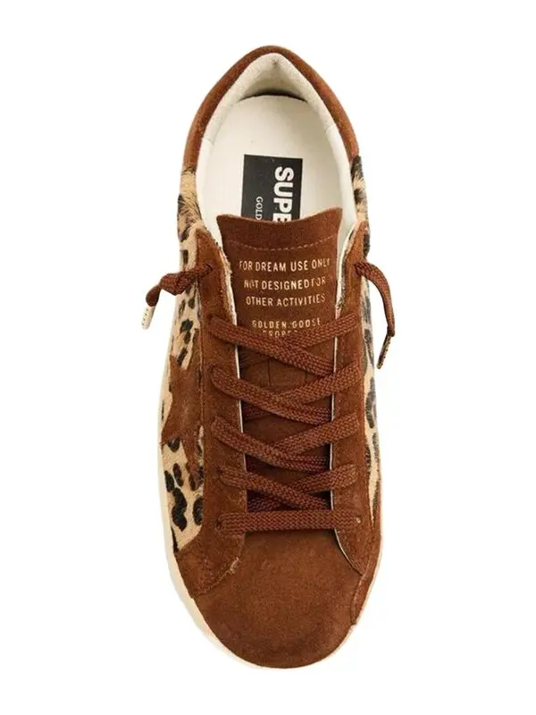 GOLDEN GOOSE Ball Star Leopard Calf Hair And Suede Low-top Sneakers - Leopard/brown