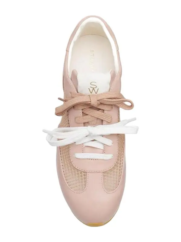 STUART WEITZMAN Bond Mesh And Leather Low-top Sneakers - Blushful/c