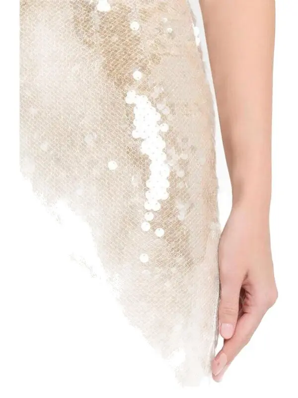LAQUAN SMITH Sequined Pencil Skirt - Silver