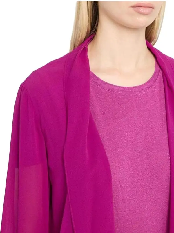 Eileen Fisher Open-front Silk Jacket - Brblm