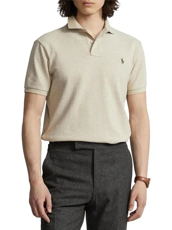 Polo Ralph Lauren Apos;s Basic Mesh Cotton Polo Shirt - Grey