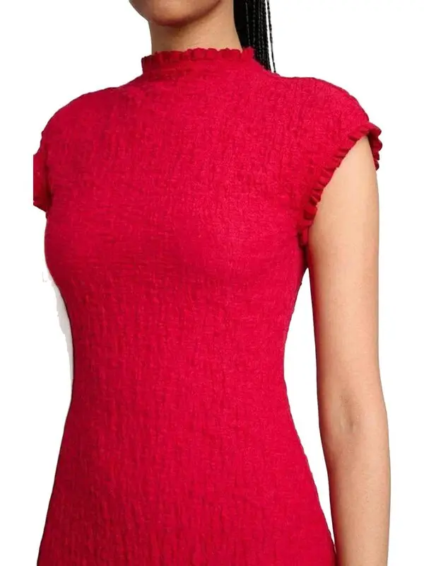 Proenza Schouler White Label Cleo Stretch Jersey Jacquard A-line Midi Dress - Red