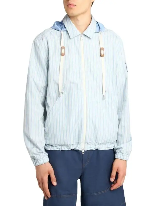 Moncler Apos;s Havas Stripe Full-zip Hooded Shirt Jacket - Multi