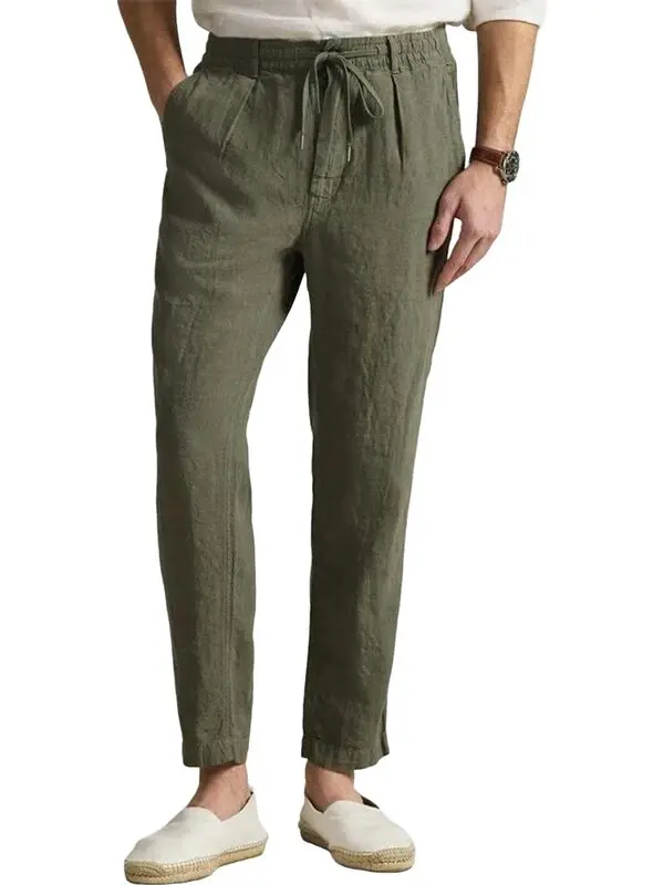 Polo Ralph Lauren Apos;s Linen Drawstring Pants - New Olive