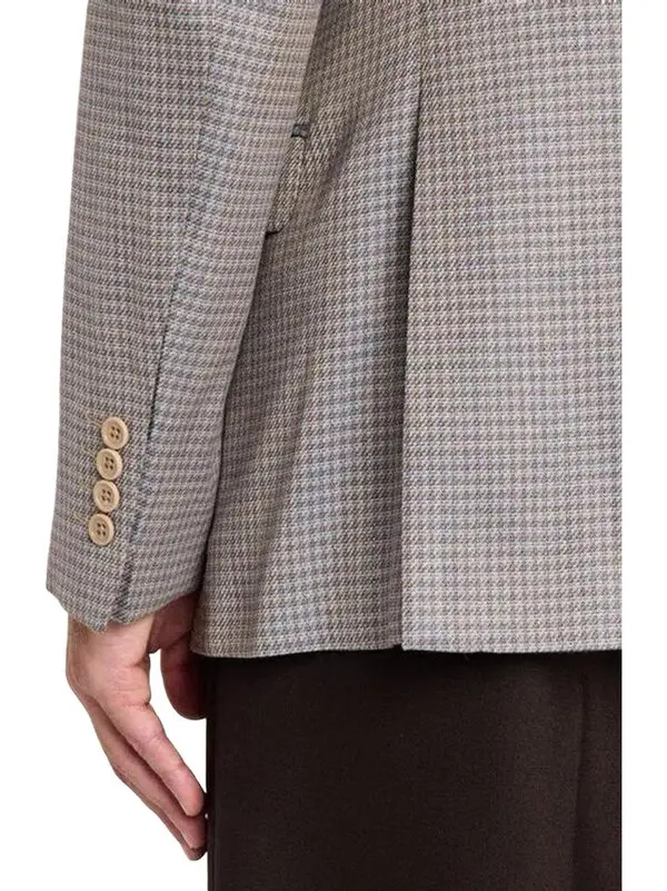 Emporio Armani Apos;s G Line Wool Houndstooth Single-breasted Sport Coat - Multi