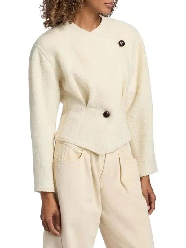Isabel Marant Étoile Suna Wool-blend Asymmetric Jacket - Ecru
