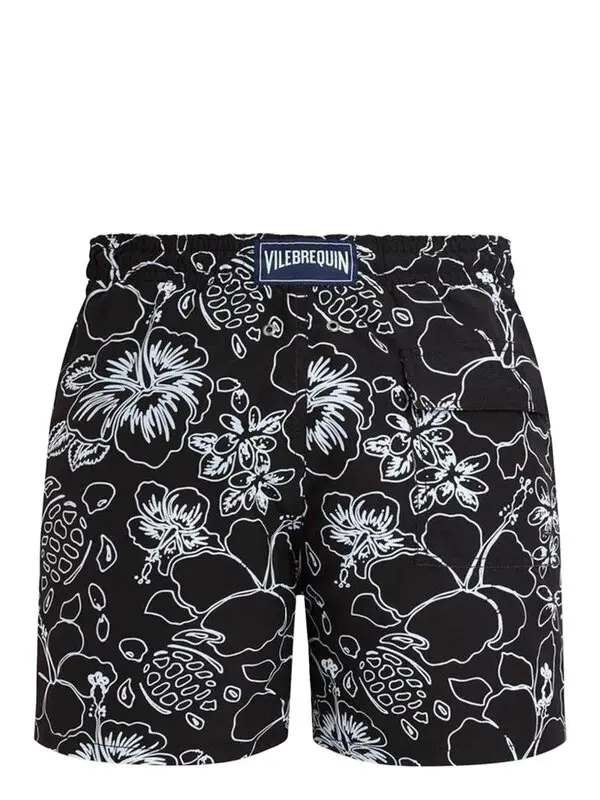 Vilebrequin Apos;s Turtle-print Swim Trunks - Black