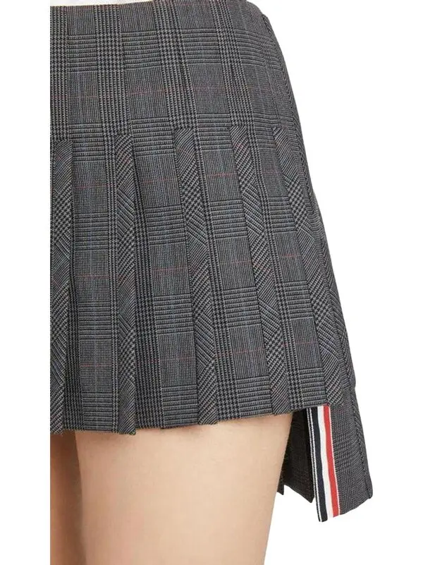 Thom Browne Pleated Virgin Wool Midi Skirt - Dark Grey