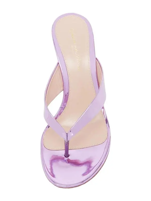 GIANVITO ROSSI 70mm Patent Leather Thong Sandals - Free Frees