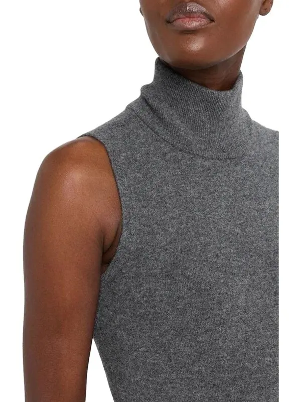 Michael Kors Turtleneck Cashmere-blend Knit Bodysuit - Graphite Multi