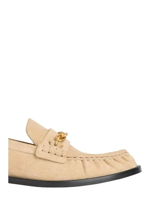 Balmain Apos;s Suede Bit Loafers - Beige
