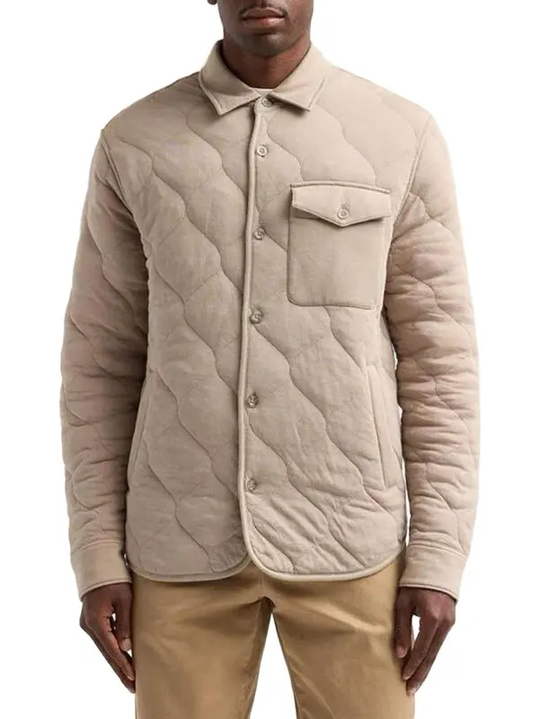 Vince Apos;s Cotton Quilted Shirt Jacket - Pavement