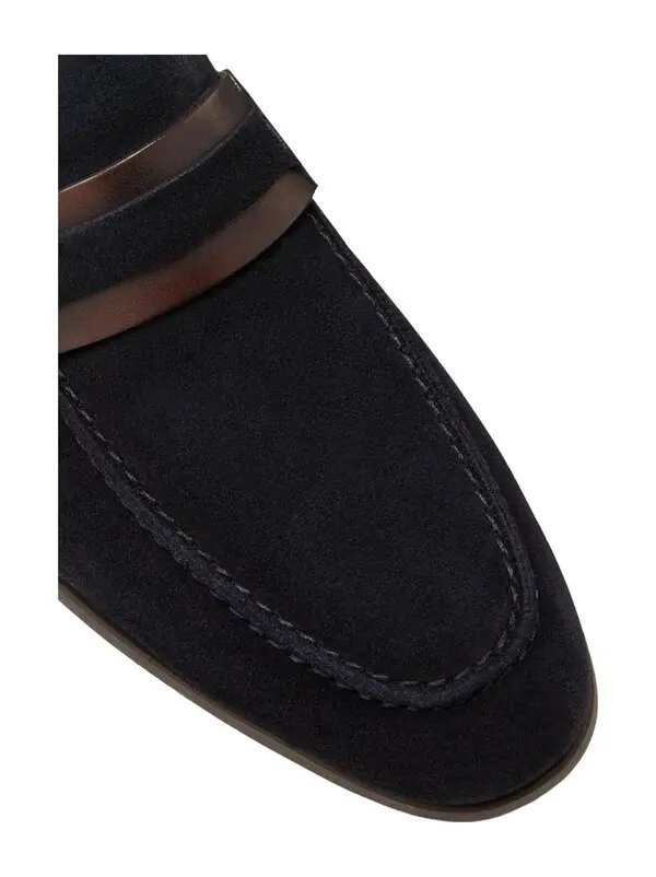 Magnanni Apos;s Daniel Suede Penny Loafers - Navy