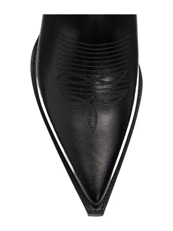 Partlow 60mm Rylie Leather Cowboy Boots - Nero