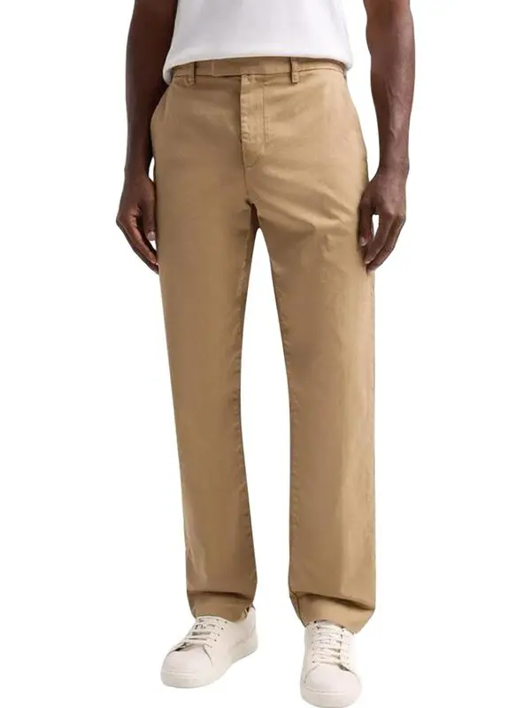 Vince Apos;s Brushed Twill Straight Leg Flat-front Pants - Carmelo